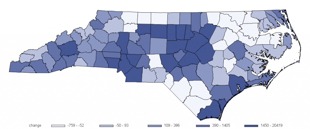 What areas in NC have growing/shrinking population? - Graphically Speaking