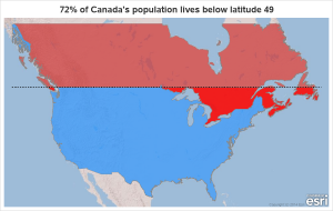 Where do Canadians live? - Graphically Speaking