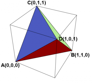 The expected volume of a random tetrahedron in a cube - The DO Loop