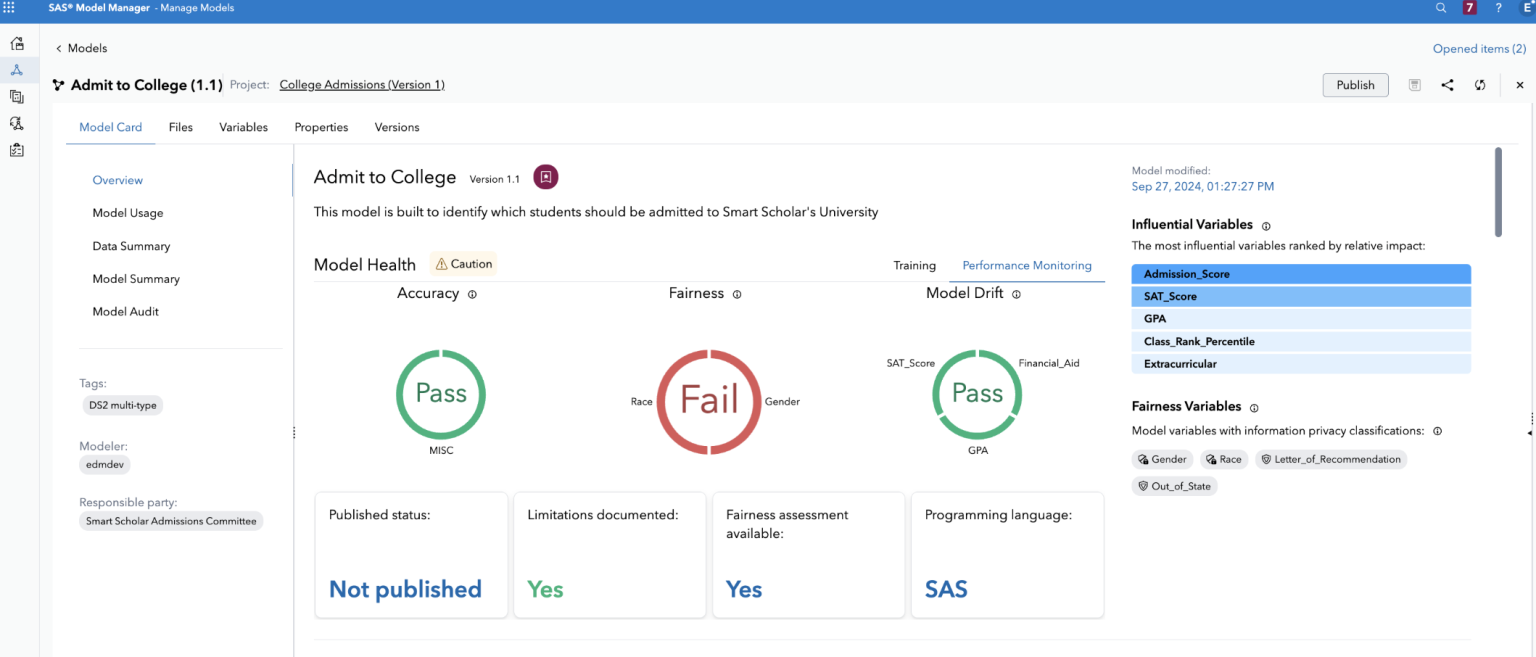 5 keys to creating effective model cards - SAS Voices