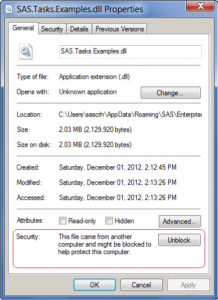 Special steps for installing the custom tasks that you download - The SAS Dummy