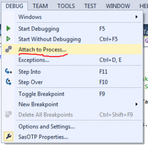 Using Microsoft Visual Studio 2013 Express to debug custom tasks - The SAS Dummy