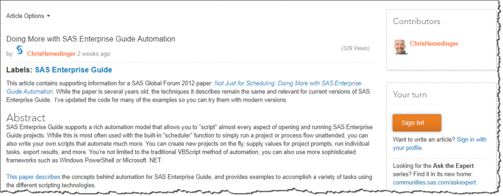 How to share your SAS knowledge with your professional network - The ...
