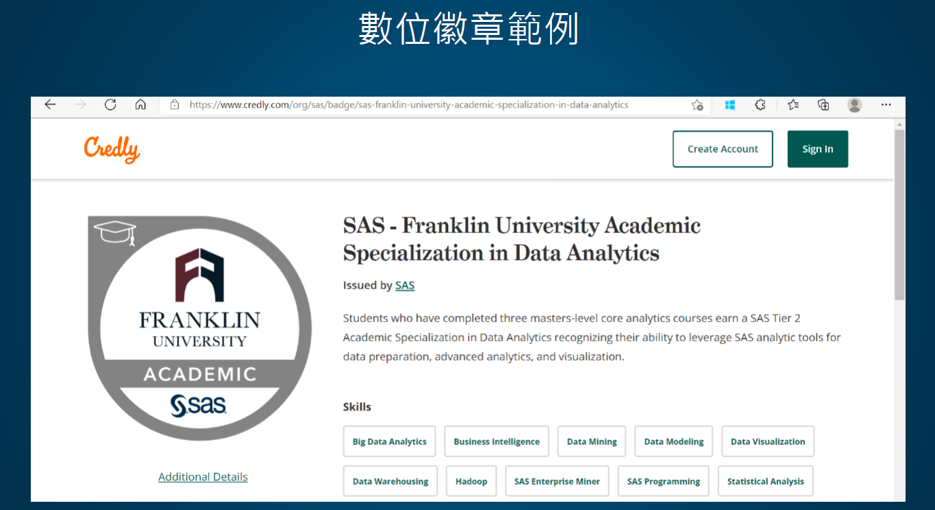 SAS 共同認定資格校園合作計劃 (Academic Specialization) - SAS Taiwan
