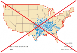 Using SAS to track the spread of Walmarts | The SAS Training Post