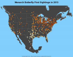 monarch_first_sightings_2013 - SAS Learning Post