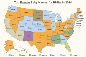 What's the most popular baby name in your state?