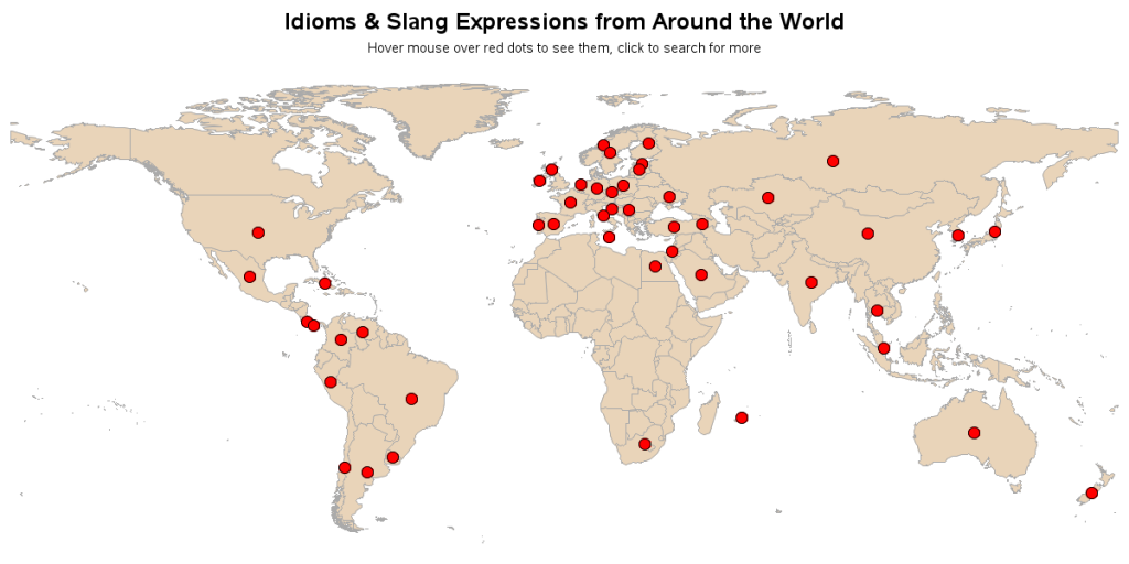 Map of idioms, from around the world - SAS Learning Post