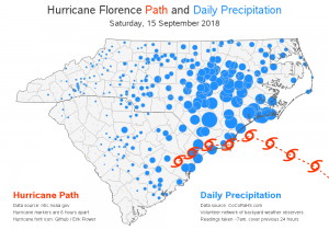 Hurricane Florence: rainfall totals in the Carolinas - SAS Learning Post