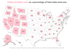 How much land does the government own in each US state? - SAS Learning Post