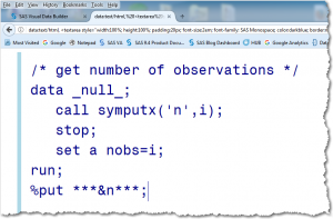 Using a web browser as a SAS code editor - SAS Users