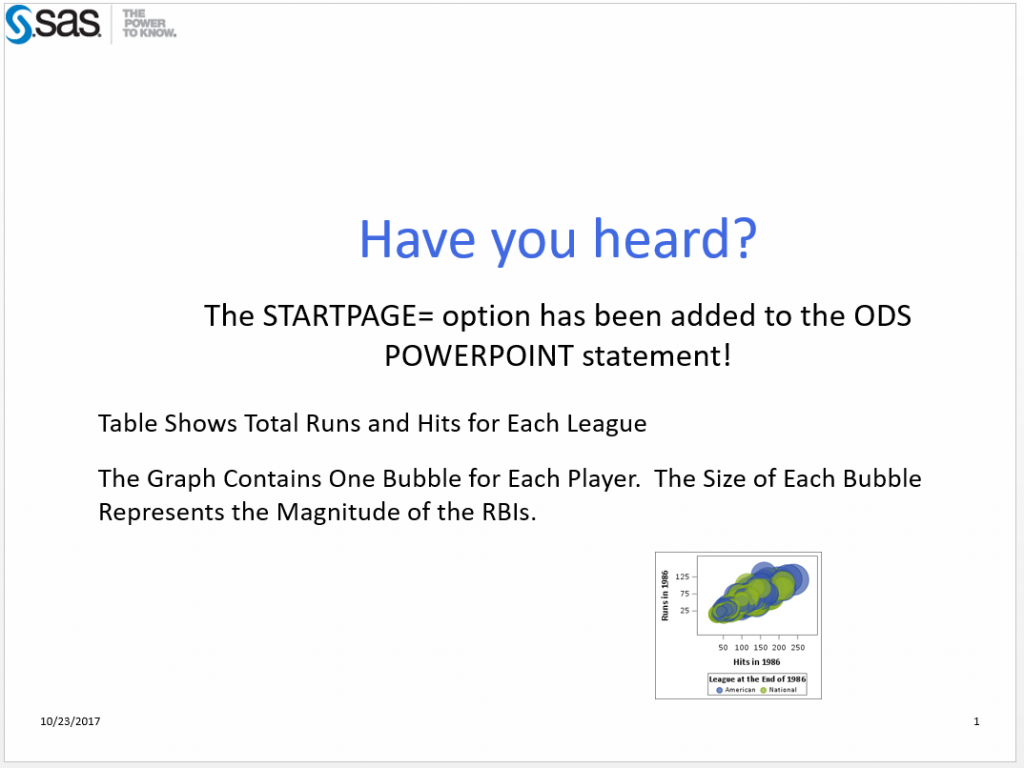 The ODS Destination for PowerPoint Has a New Option - SAS Users