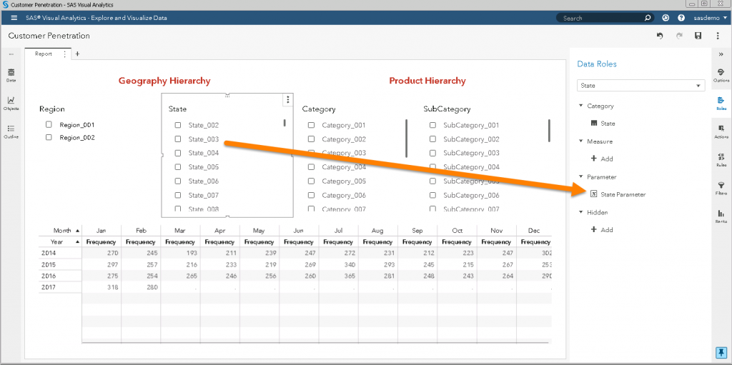 Selective filtering in SAS Visual Analytics 8.2 - SAS Users
