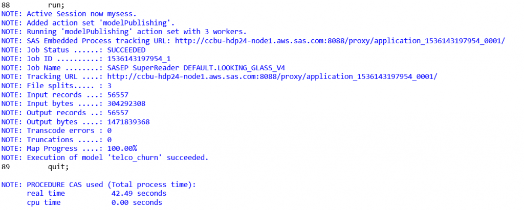 Publishing and running models in Hadoop on SAS Viya - SAS Users