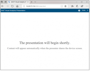 Do it live! How to present your screen from the SAS Visual Analytics ...