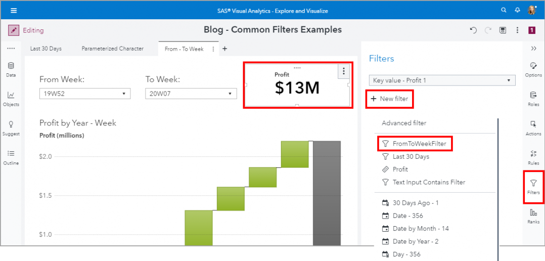 Using Common Filters In Sas Visual Analytics Sas Users