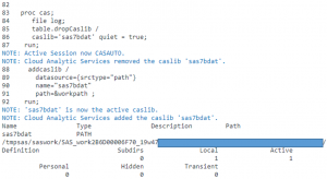 How to create a path-based CASLIB to SASWORK for speedier analysis with ...
