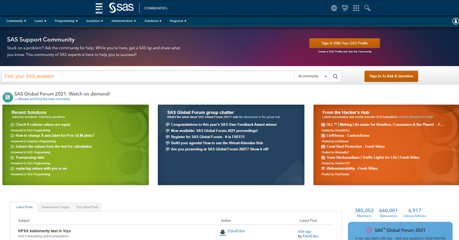 We need your vote! SAS Support Communities are on the 2021 Khoros Kudos ...