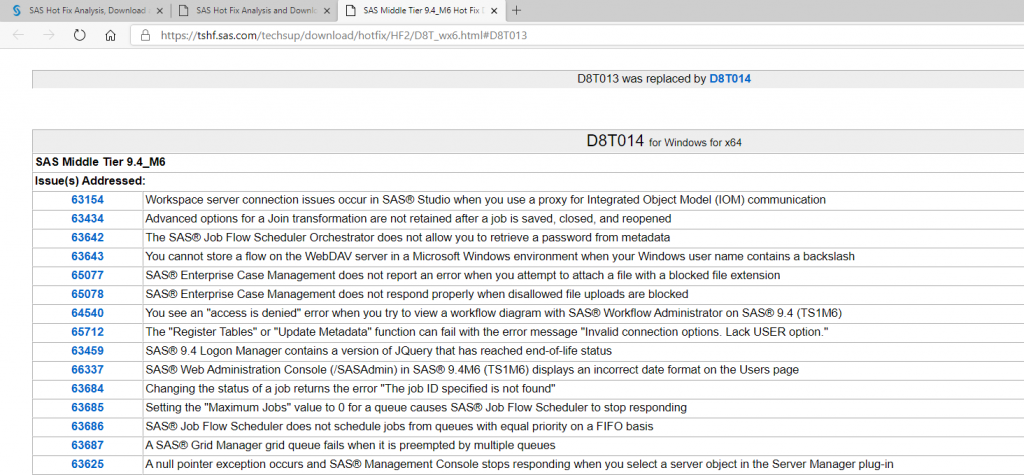 Understanding the SAS Hot Fix Analysis, Download and Deployment Tool ...