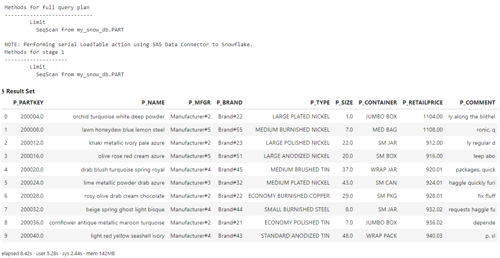 Python Integration to SAS® Viya® - Part 23 - Executing SQL on Snowflake